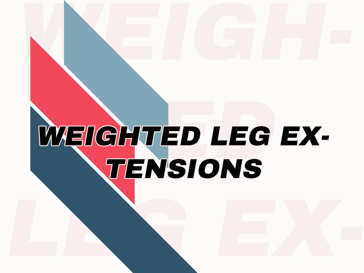 Cómo hacer el ejercicio 【 Weighted Leg Extensions